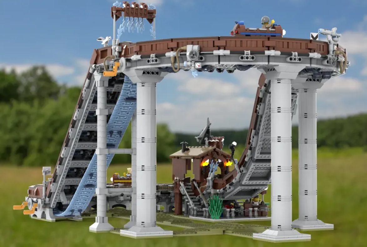 LEGO Ideas Working Log Flume – Fairground Water Coaster Raggiunge 10. ...